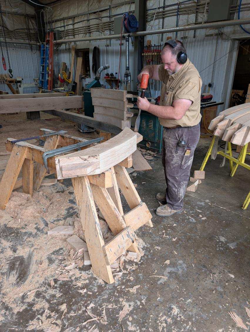 Mt. Tabor Builders timber frame shop - Mt Tabor Builders
